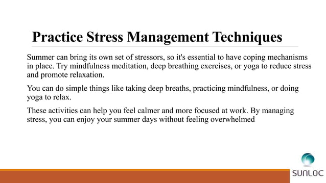 top 10 tips for maintaining wellness at work in the summer.pptx