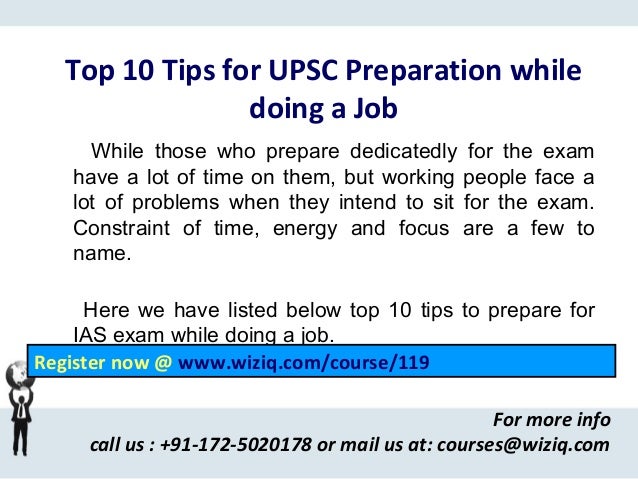 Top 10 tips for upsc preparation