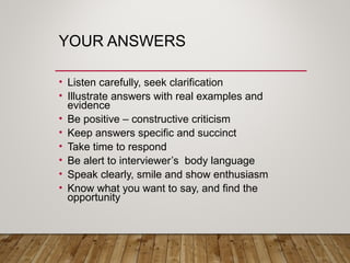 Top 10 tips of job interview questions and answers | PPT