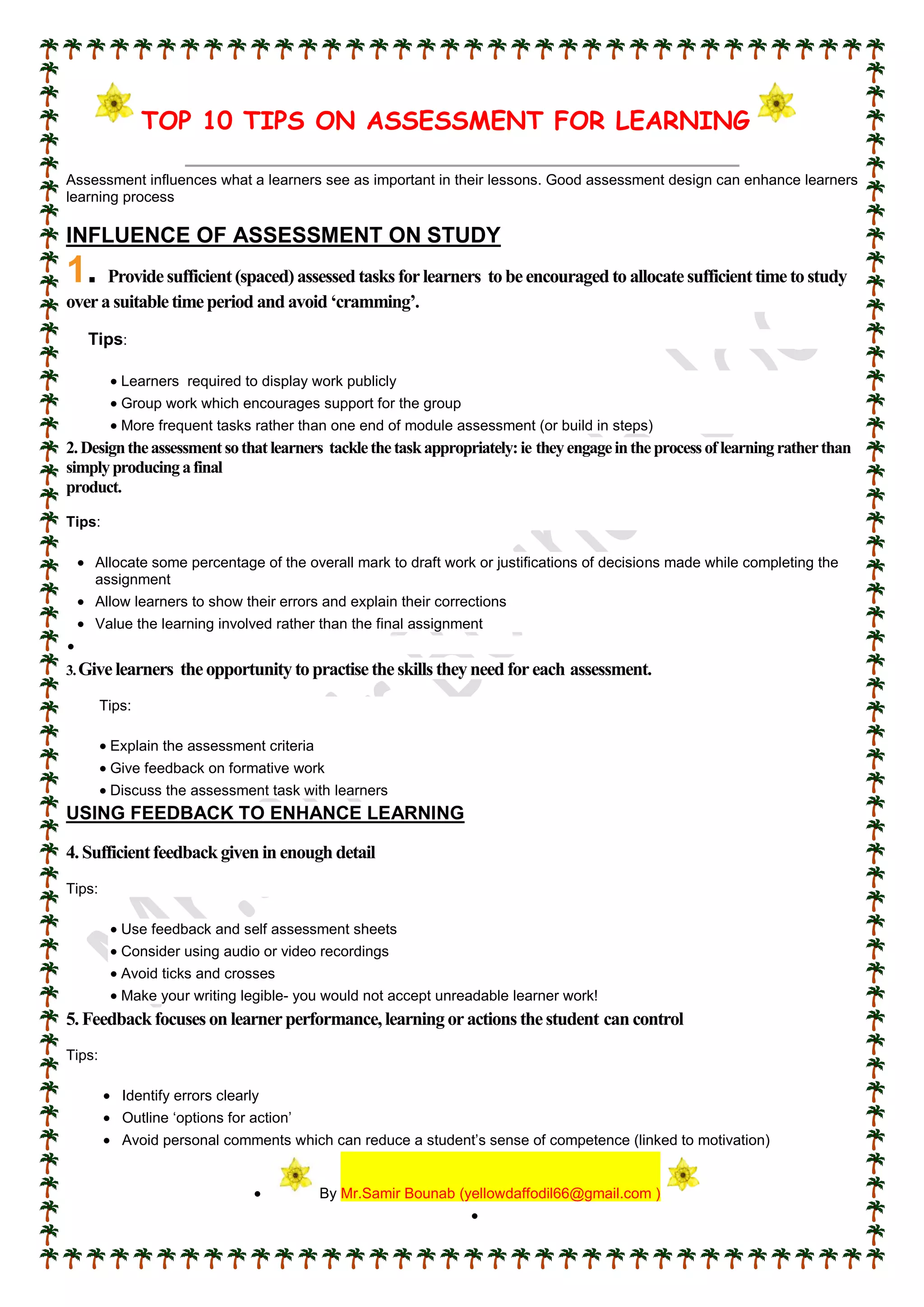 TOP 10 TIPS ON ASSESSMENT FOR LEARNING.pdf