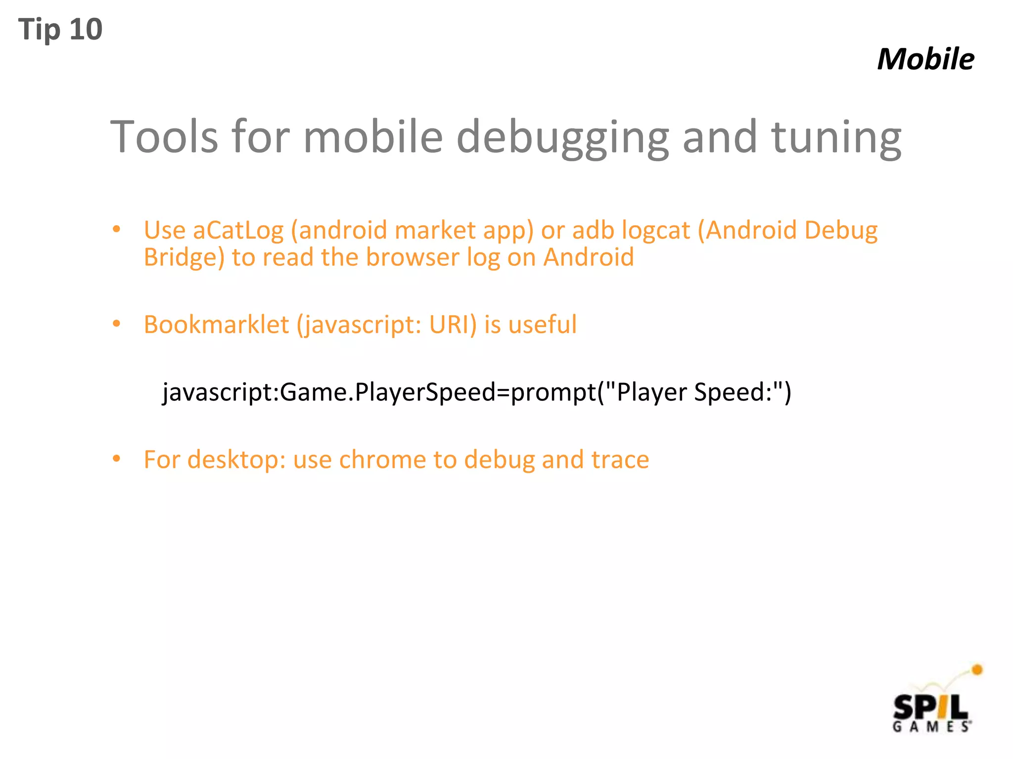 10 tips to get started with html5 games | PPTX