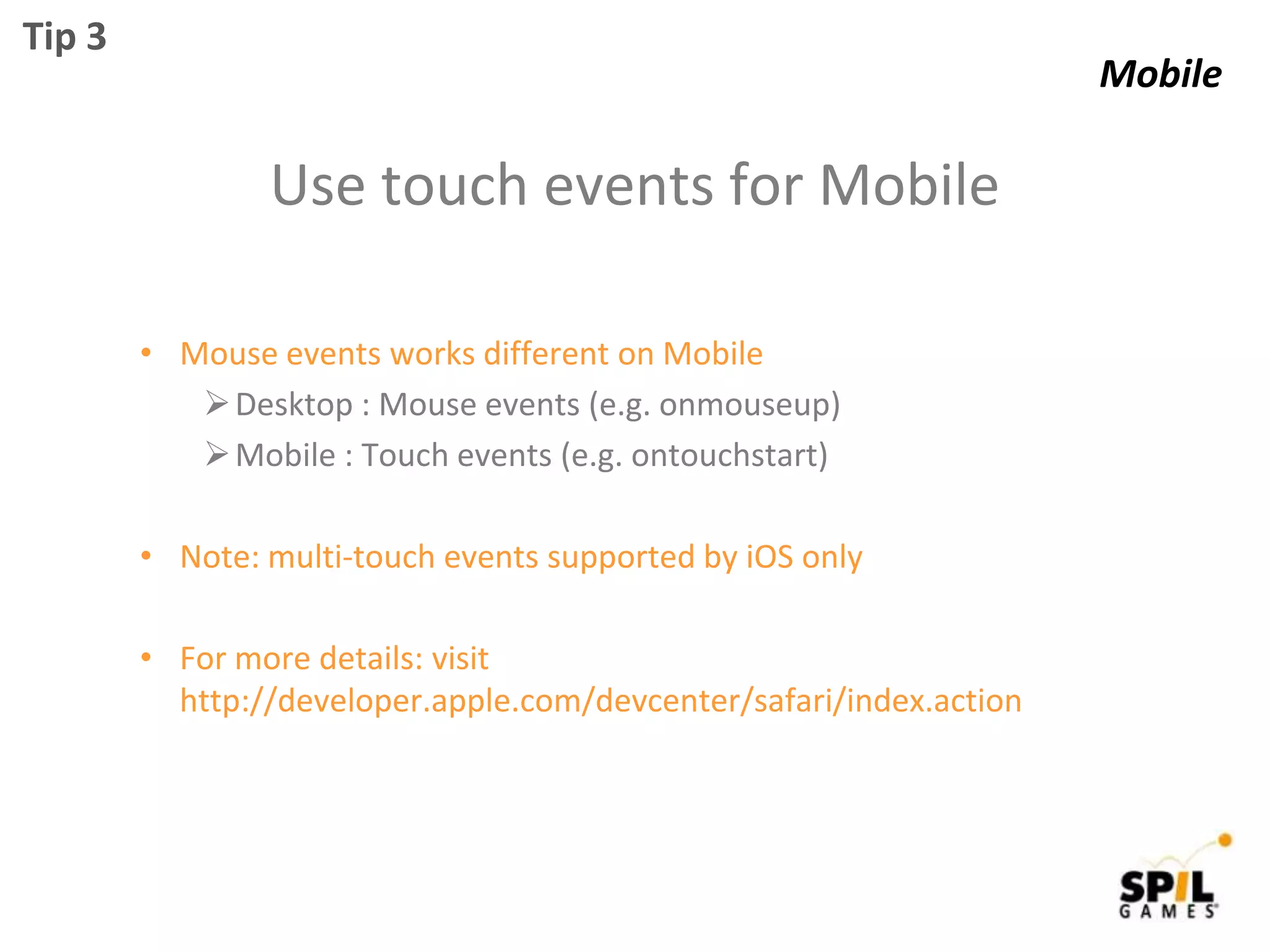 10 tips to get started with html5 games | PPTX