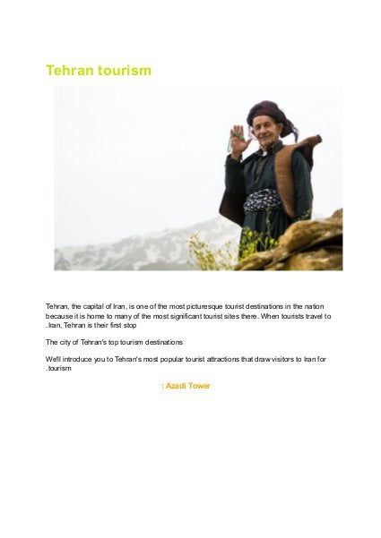 Top 10 tourist places in Tehran.pdf