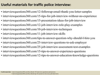 Top 10 traffic police interview questions and answers | PPTX
