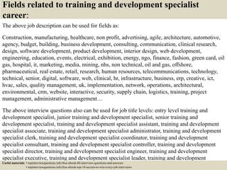 Top 10 training and development specialist interview questions and ...