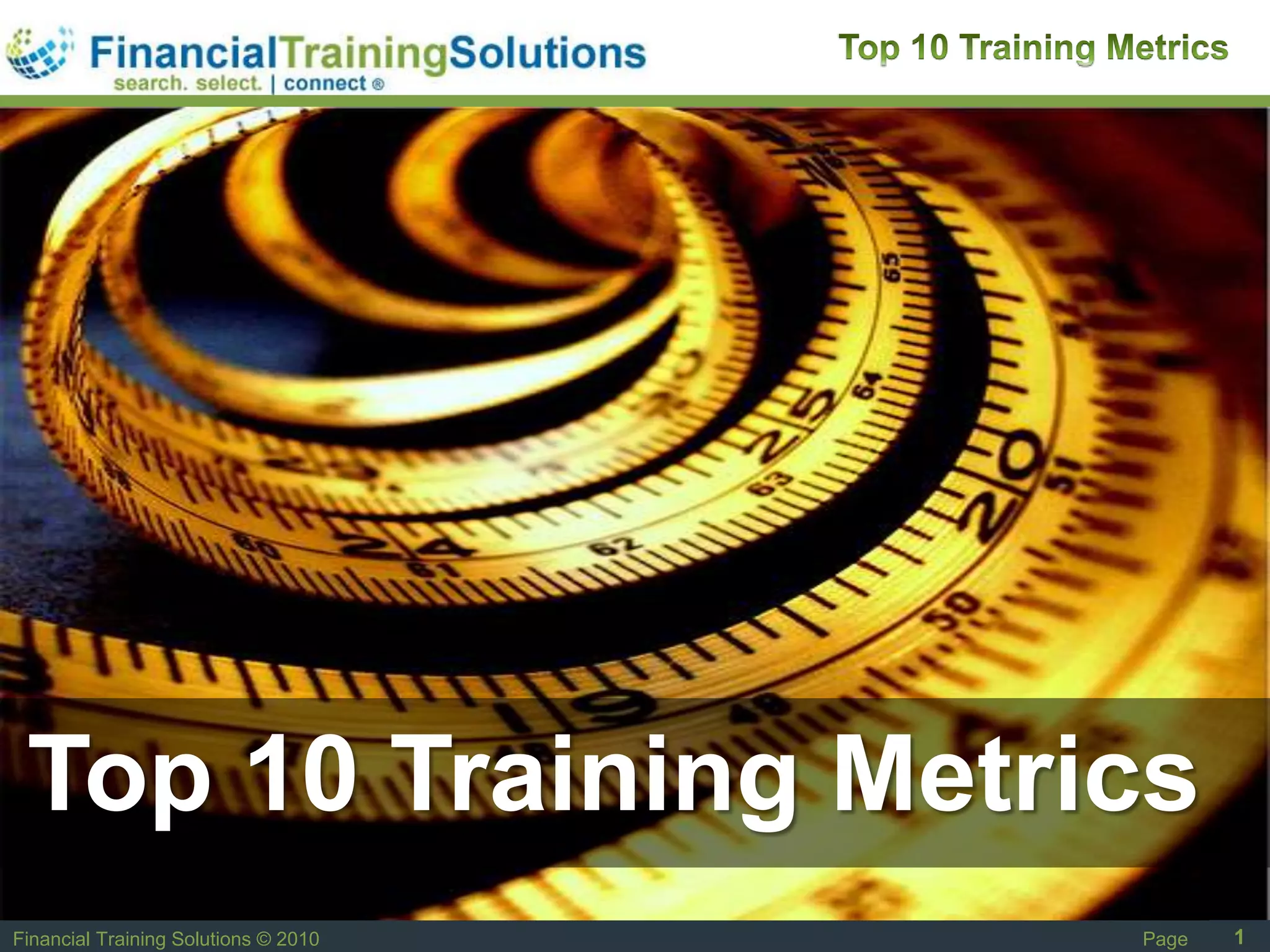 Top 10 Training Metrics | PPTX
