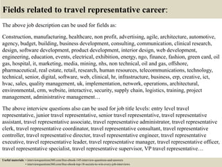 Top 10 travel representative interview questions and answers | PPTX