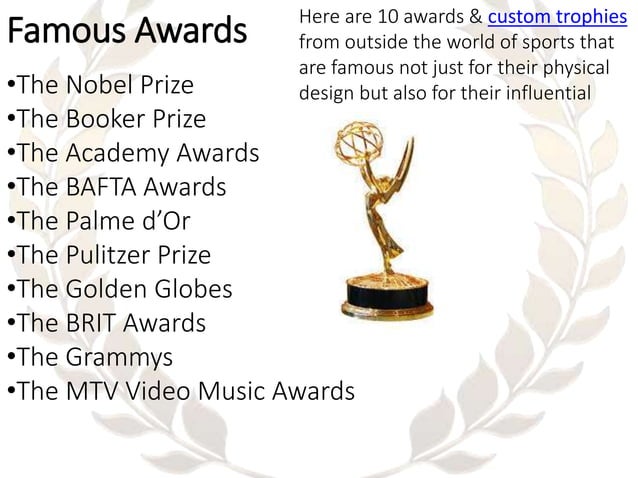 Top 10 types of awards in 2018 | PPTX