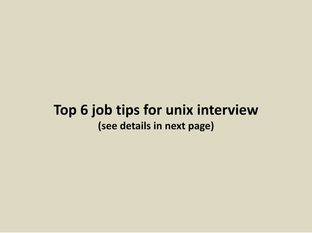 Top 10 unix interview questions with answers | PPT