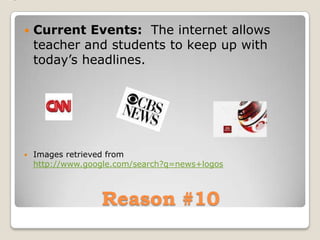Top 10 uses of the internet in teaching | PPTX