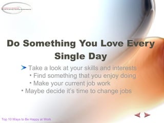 Top 10 Ways To Be Happy At Work | PPS