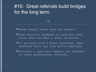 10 ways to make a recruiter smile | PPT