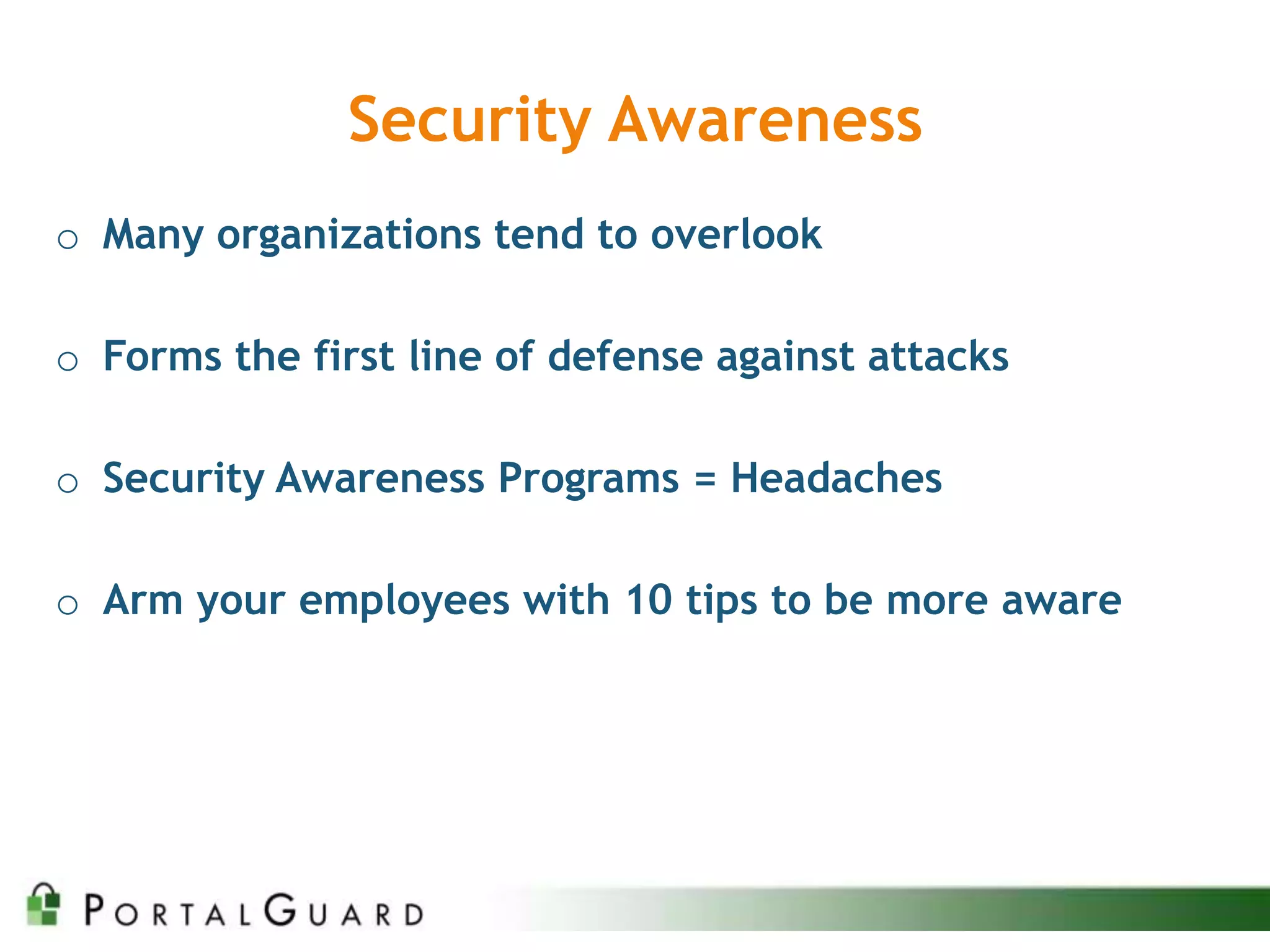 Make Your Employees More Security Aware | PPT