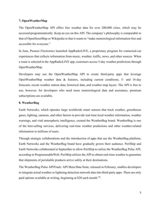 TOP 10 WEATHER API COMPANIES in 2020-21 | PDF