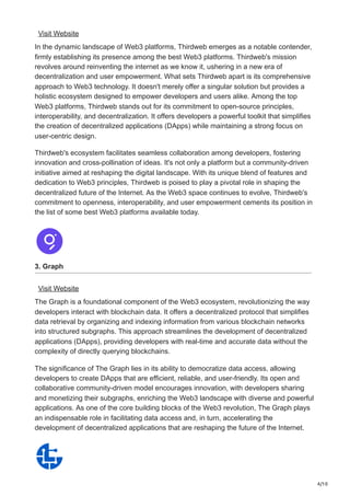 Top 10 Web3 Platforms of 2024 - SoluLab | PDF | Web Development | Internet