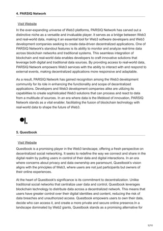 Top 10 Web3 Platforms of 2024 - SoluLab | PDF | Web Development | Internet