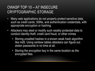 Top 10 web application security risks akash mahajan | PPT