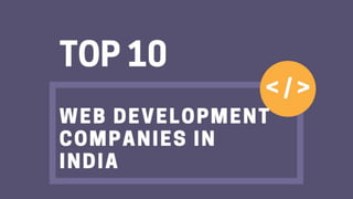 Top 10 web development companies in India | PDF