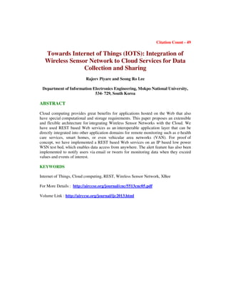 TOP 10 WIRELESS SENSOR NETWORKS PAPERS: RECOMMENDED READING – NETWORK RESEARCH | PDF