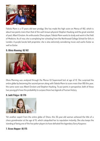 Top 10 women with highest iq in the world | PDF | Science