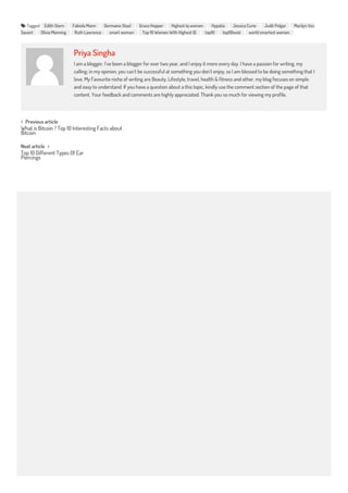 Top 10 women with highest iq in the world | PDF | Science