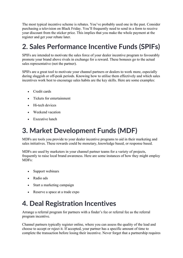 Top 11 Dealer Incentive Program Ideas for 2023.pdf | Sales | Business