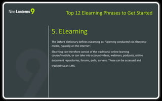 Top 12 e learning phrases to get started! | PPTX