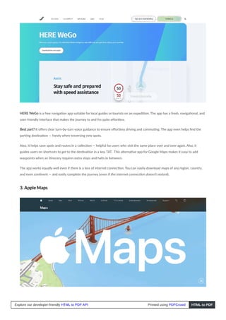 Top 12 Google Map Alternatives – Offering Precise Navigation | PDF