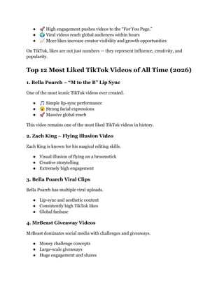 Top 12 Most Liked TikTok Videos of All Time (2026 Update).pdf