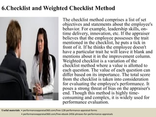 Top 12 performance appraisal methods | PDF