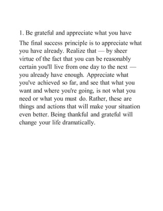 Top 12 principles for success you need to have in your life | DOCX