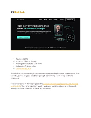 Top 12 ReactJS Development Companies in 2023.pdf | Web Development ...