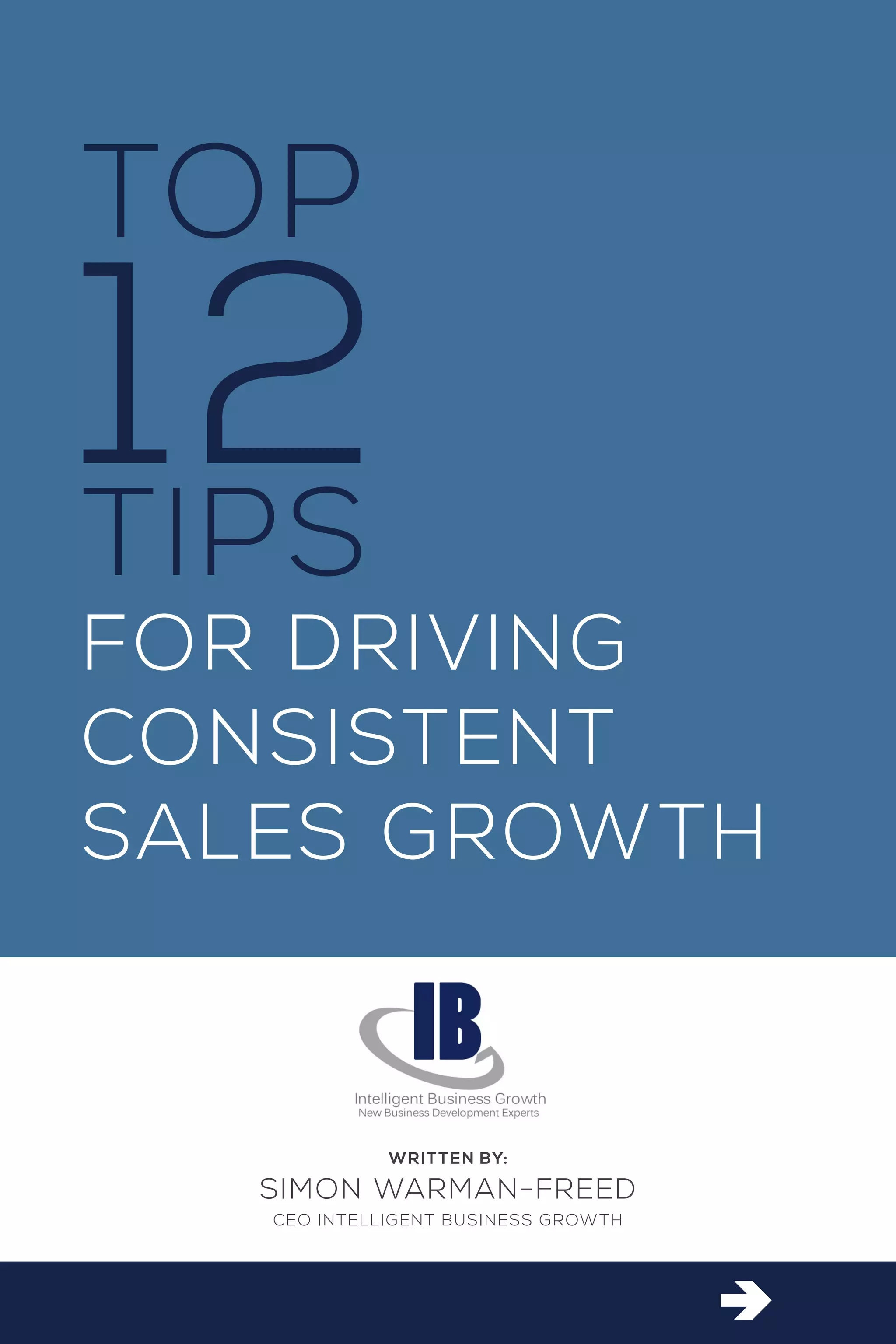 Top 12 tips for driving consistent sales growth | PDF