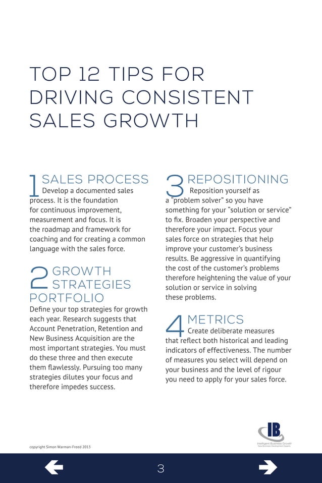 Top 12 tips for driving consistent sales growth | PDF