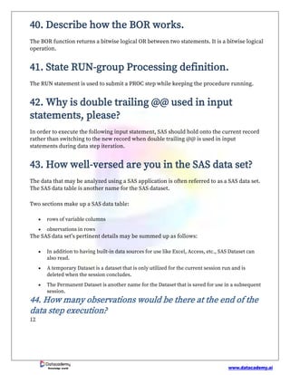 Top 140+ Advanced SAS Interview Questions and Answers.pdf