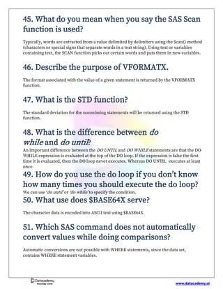 Top 140+ Advanced SAS Interview Questions and Answers.pdf