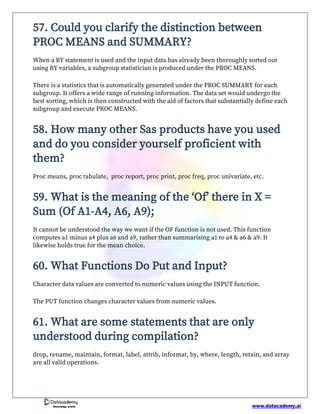 Top 140+ Advanced SAS Interview Questions and Answers.pdf