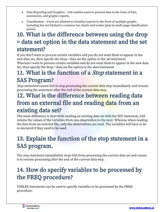 Top 140+ Advanced SAS Interview Questions and Answers.pdf