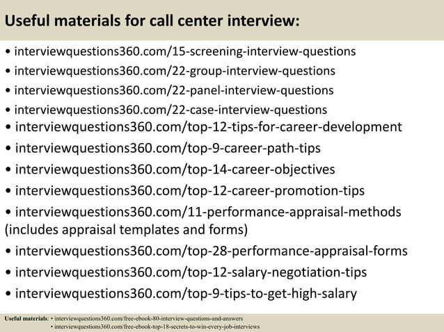 Top 14 call center interview tips | PPT