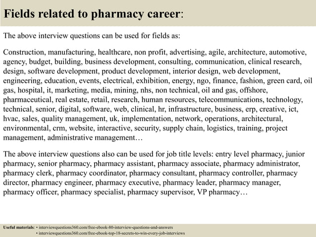Top 14 pharmacy interview tips | PPT