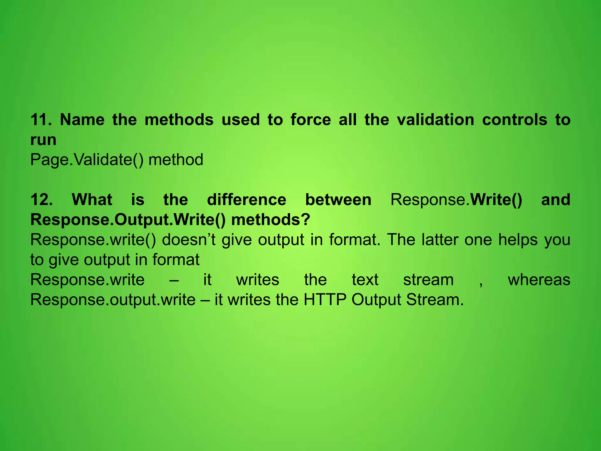Top 15 Asp Dot Net Interview Questions And Answers Ppt