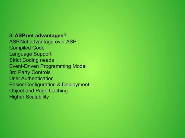 Top 15 Asp Dot Net Interview Questions And Answers Ppt 