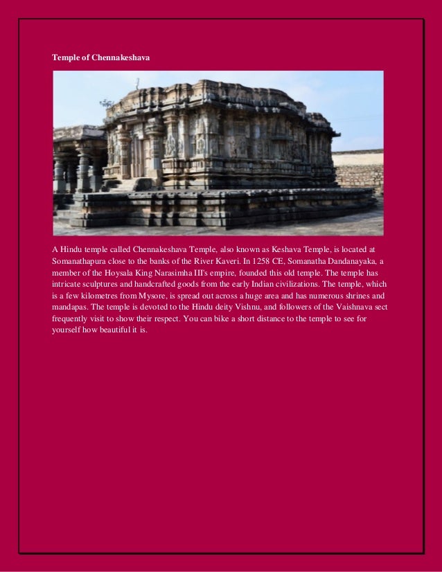 Top 15 Destinations in Mysore | PDF