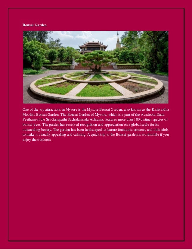 Top 15 Destinations in Mysore | PDF