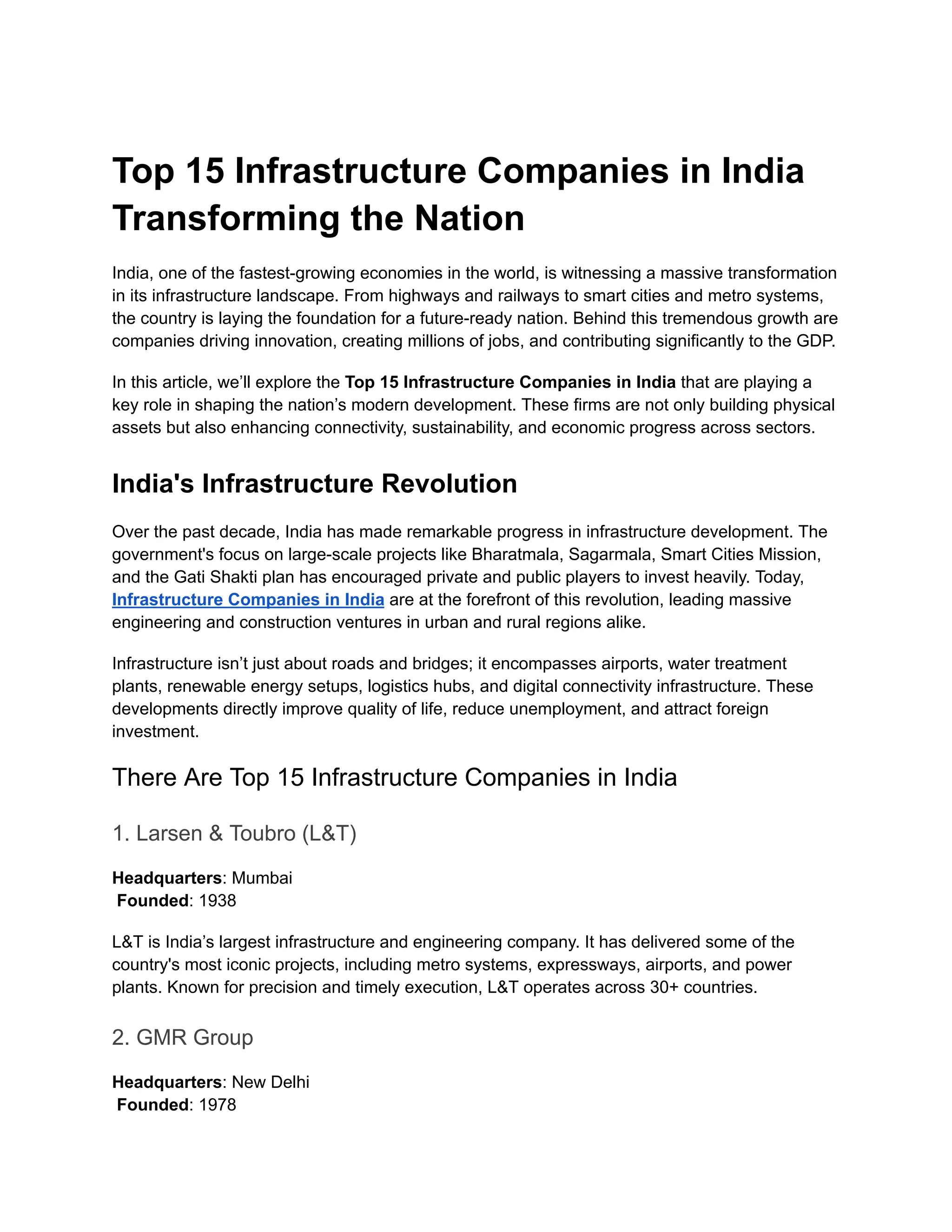 Top 15 Infrastructure Companies in India Transforming the Nation.pdf