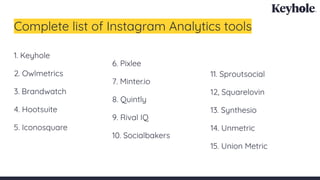 Top 15 instagram analytics tools - Keyhole.co