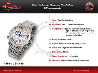 Top 15 list of luxury yachting, sailing & regatta watches | PPT