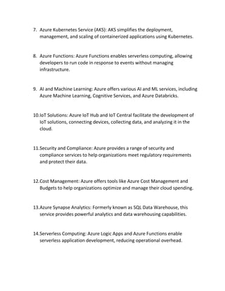 Top 15 Microsoft Azure Facts in 2023 | DOCX | Cloud Computing | Internet