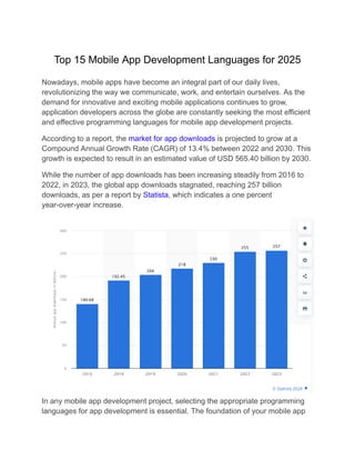 Top 15 Mobile App Development Languages for 2025 | PDF