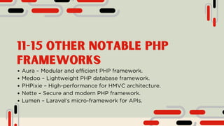 Top 15 Most Popular PHP Frameworks in 2025 | PPT